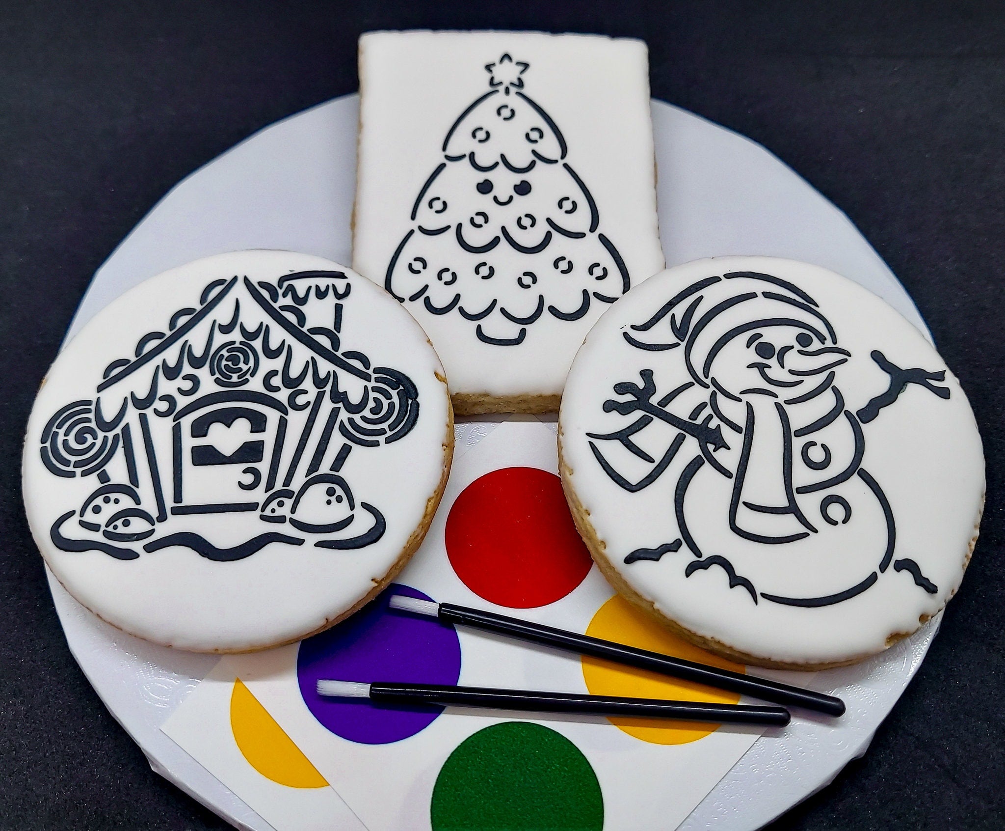 Paint-Your-Own Christmas Cookies (1 Dozen) – Storybook Bakery, Shipped!