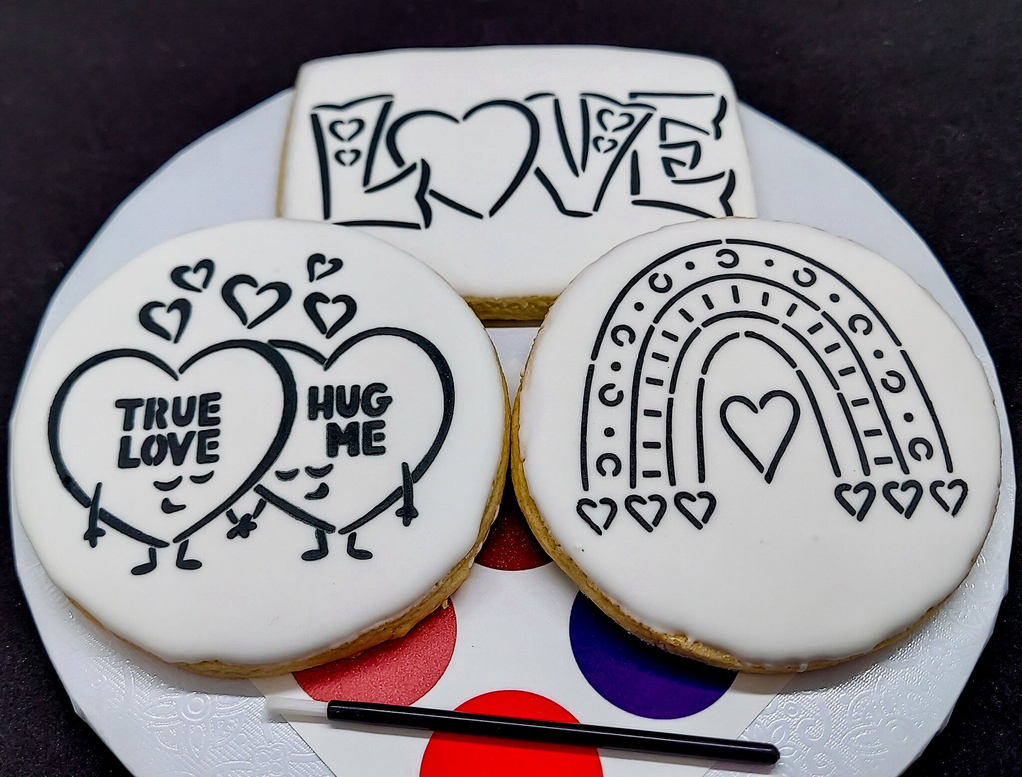 Paint-Your-Own Valentine Cookies (1 Dozen) – Storybook Bakery, Shipped!
